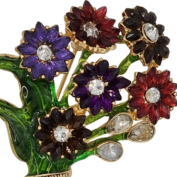 Napier | Jewelry | Napier Bouquet Flower Brooch Pin Gold Tone | Poshmark